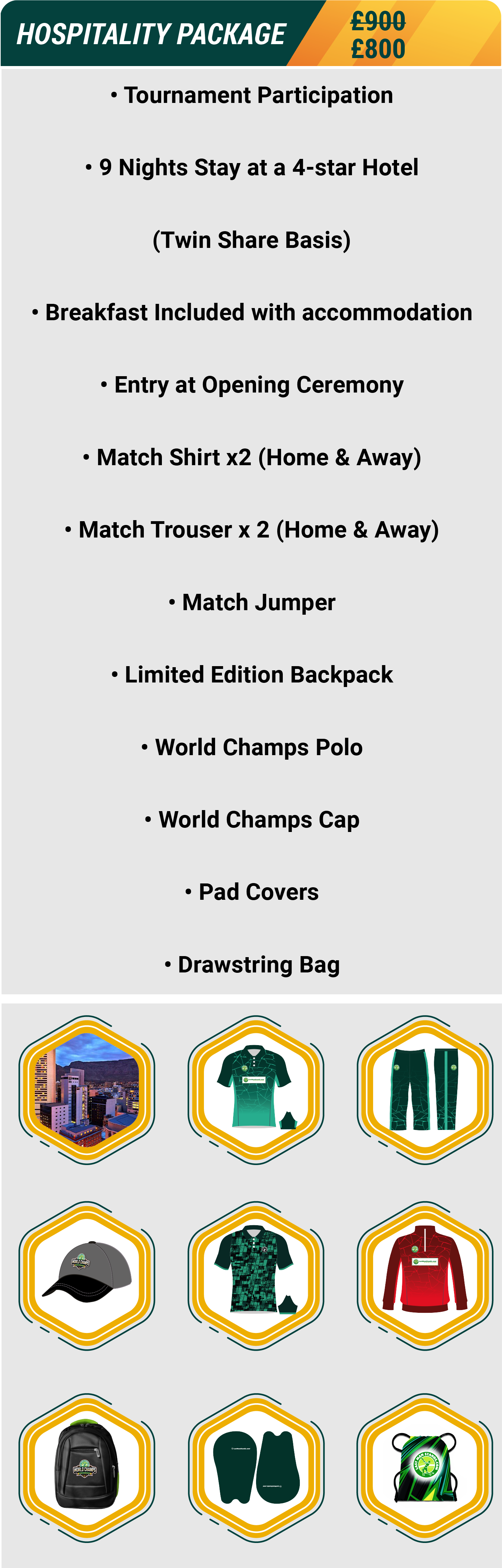 World Champs Packages - Play Cricket!