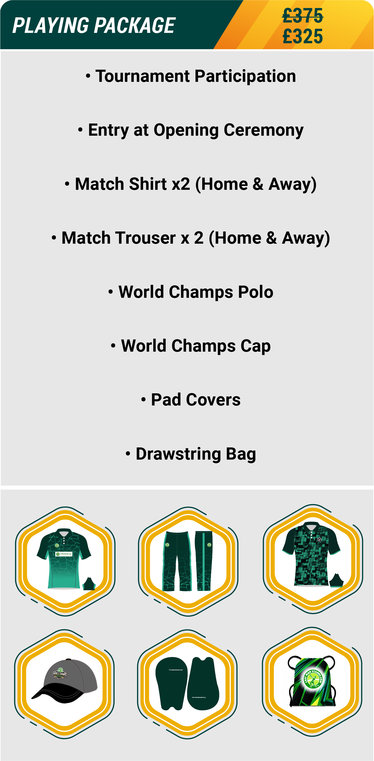 World Champs Packages - Play Cricket!